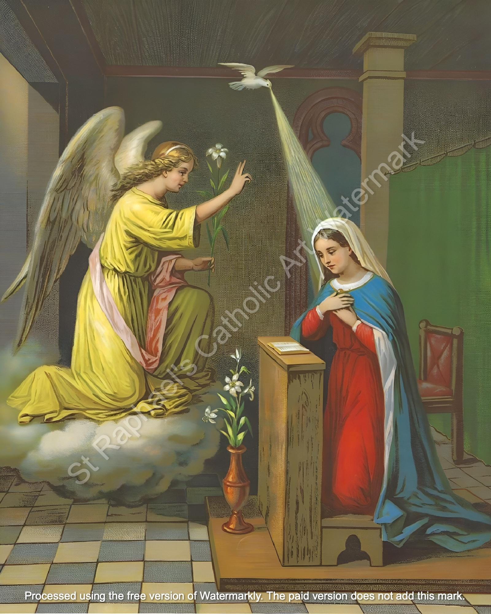 Annunciation of the Our Lord Jesus Christ to Blessed Virgin Mary Angel ...