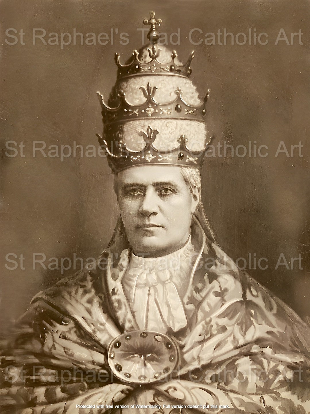 Pope Pius X Papal Tiara Art, Vatican Church (digital Downloads) - Etsy