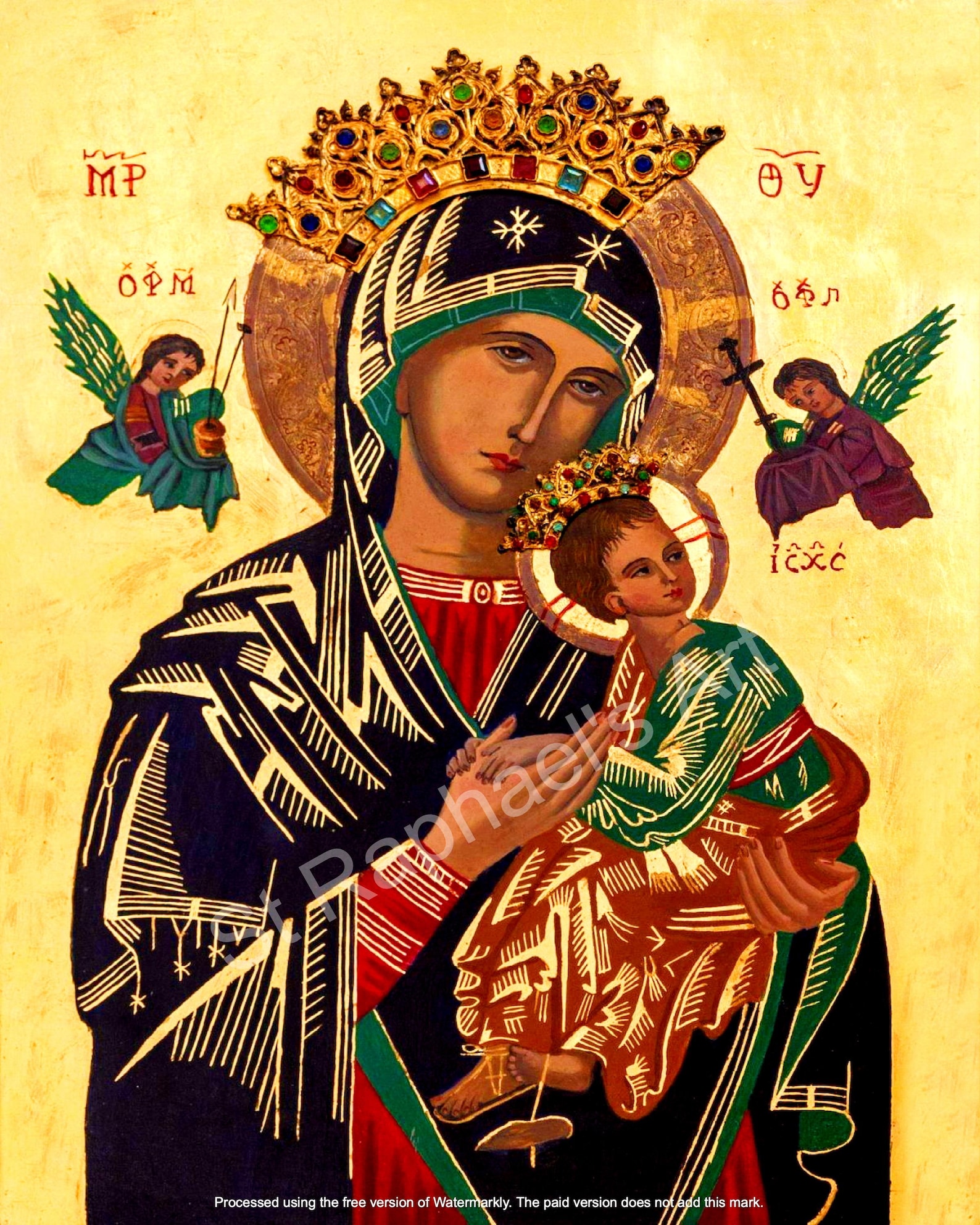 Our Lady of Perpetual Help Icon Virgin Mary Catholic Byzantine Holy ...