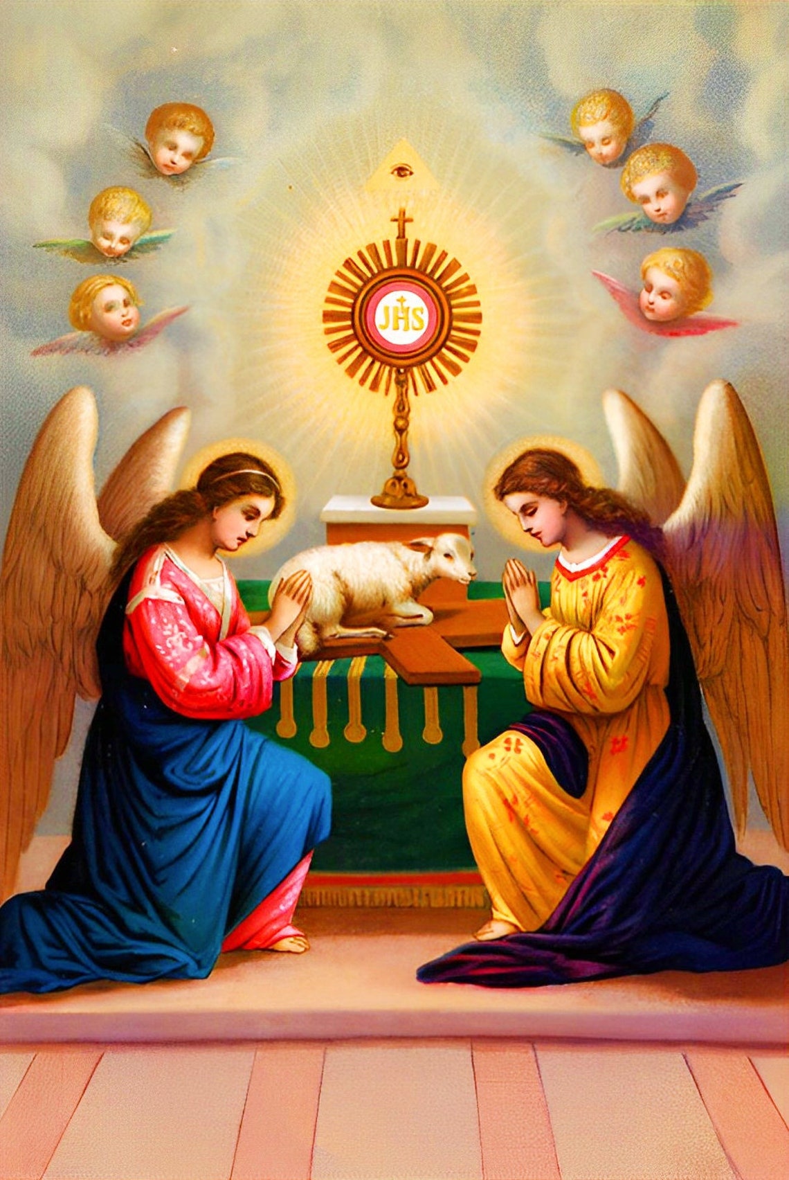 Adoration of Angels Print – Catholic Holy Mass Art (digital Download ...