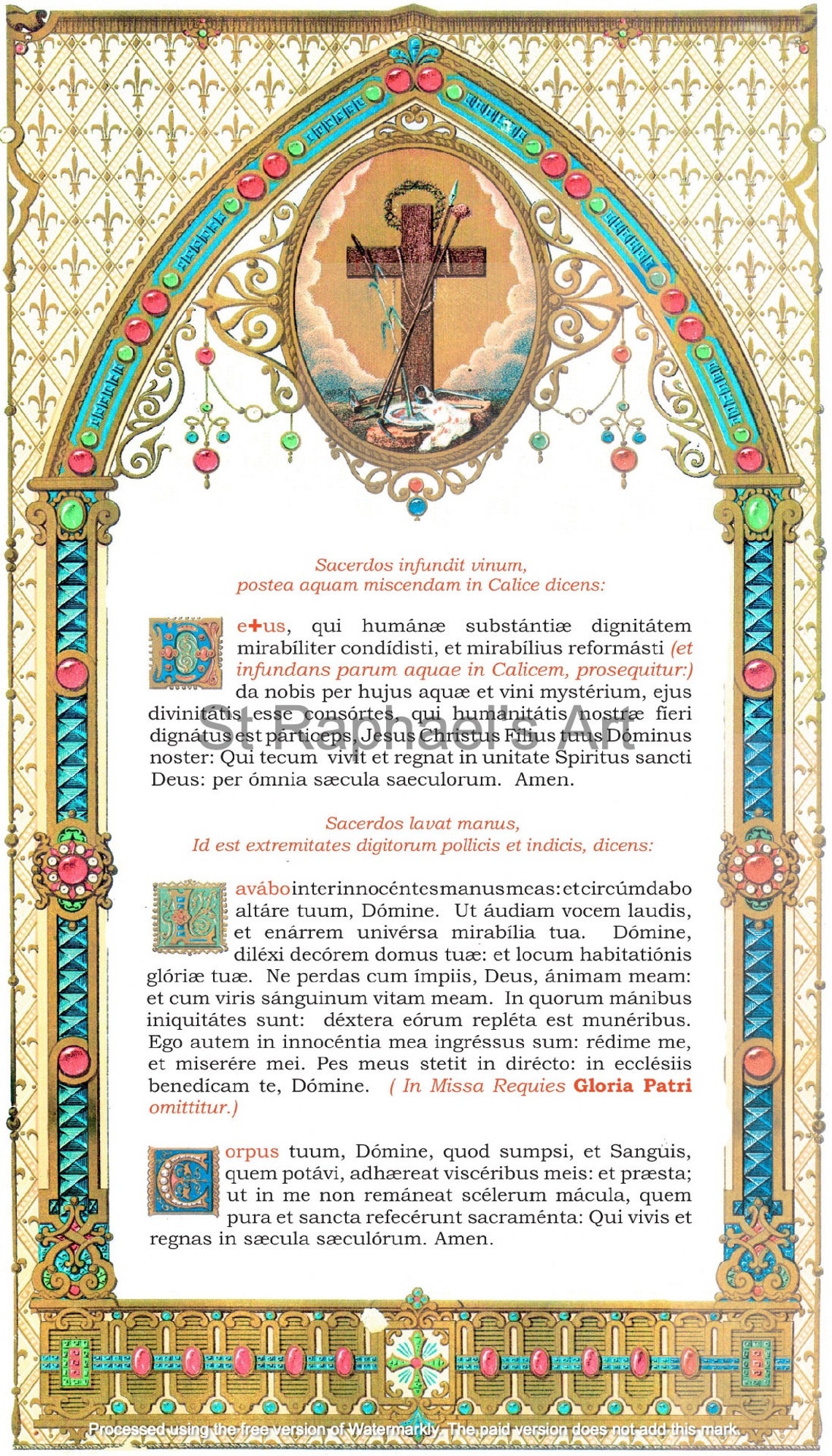 Latin Mass Altar Cards Traditional Catholic Holy Mass Digital Downloads ...