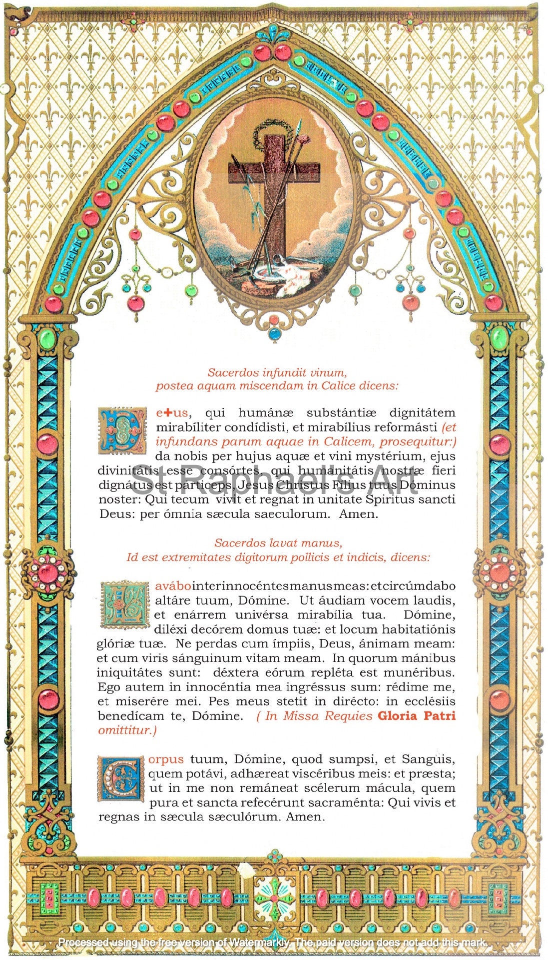 Latin Mass Altar Cards Traditional Catholic Holy Mass Digital Downloads ...