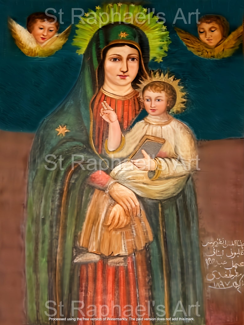 Our Lady of Elige Maronites Lebanon Eastern Catholic Church Icon Virgin ...