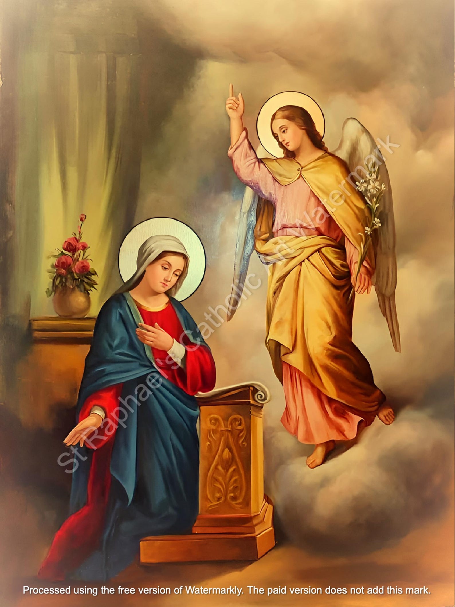 Annunciation of the Our Lord Jesus Christ to Blessed Virgin Mary Angel ...