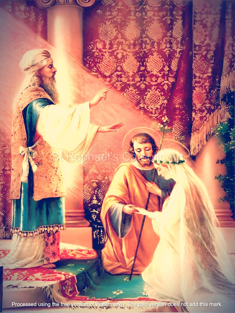 Espousal of Mary and Joseph Print – Catholic Wedding Art (digital ...