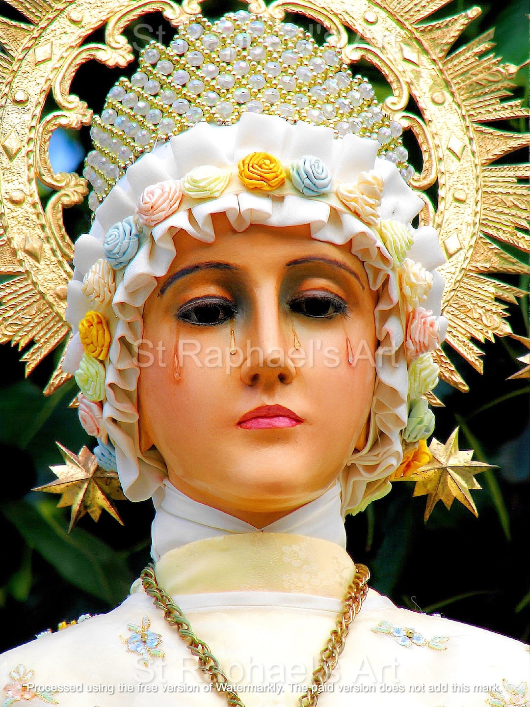 Our Lady of La Salette Crying Virgin Mary Statue Catholic Digital ...