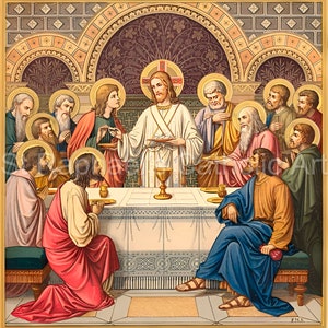 Jesus Last Supper Holy Communion Catholic Sacrifice of the Mass ...