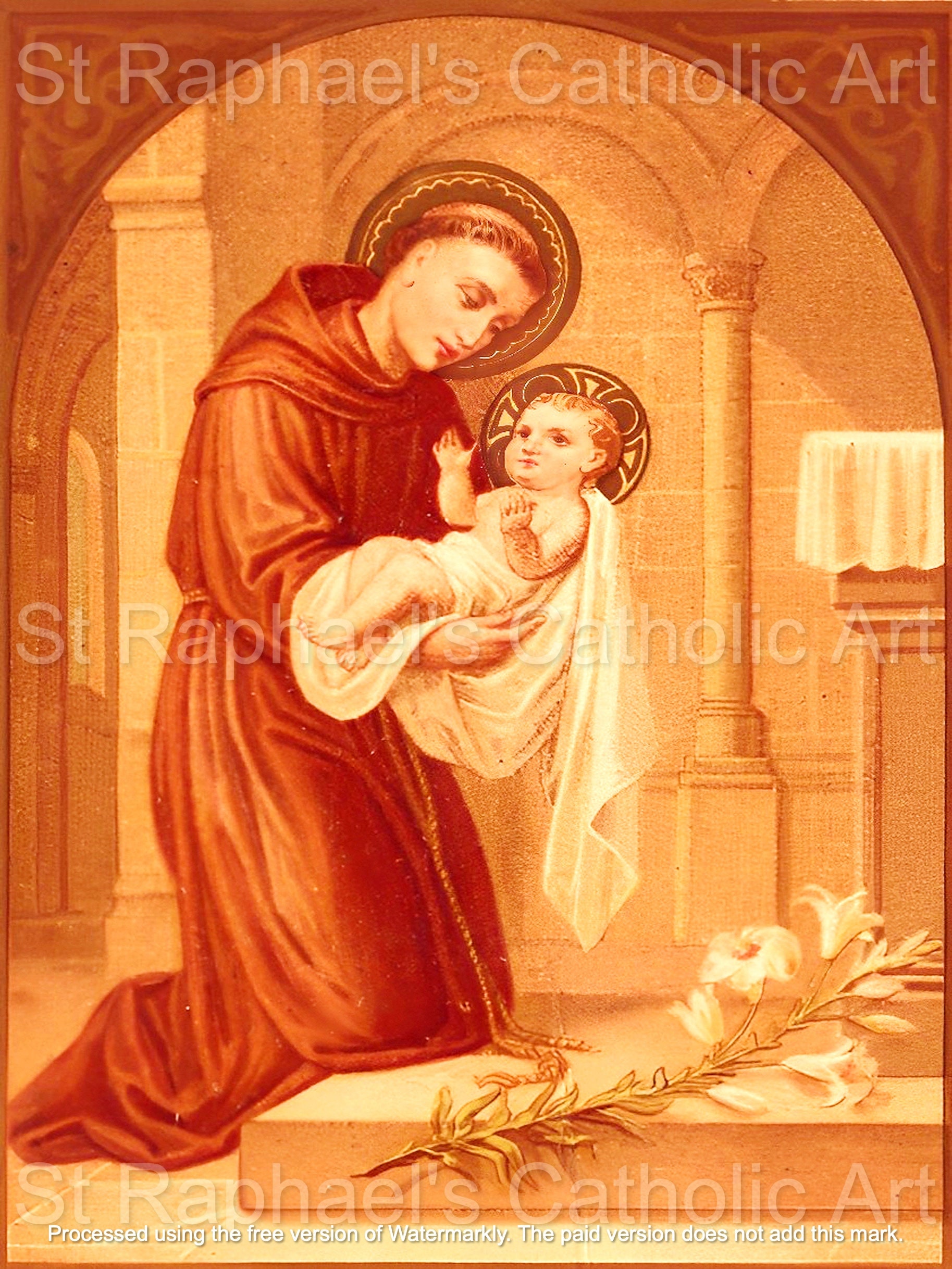 St Anthony Child Jesus Catholic Art Pictures Saint X5 Digital - Etsy