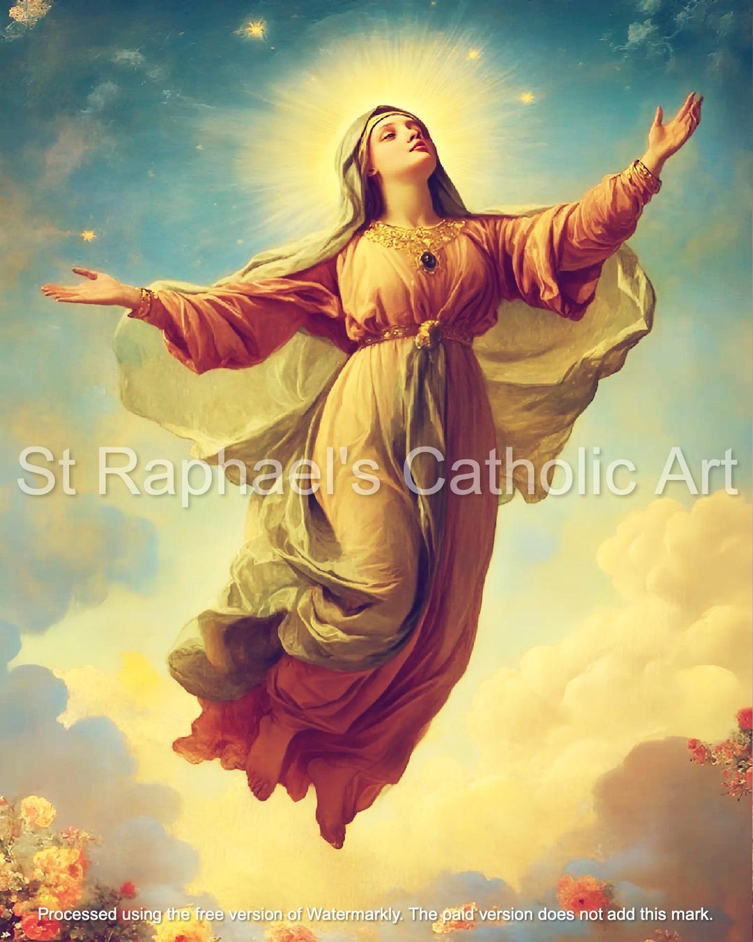 Virgin Mary Assumption Into Heaven Our Lady Queen and Mother Catholic ...