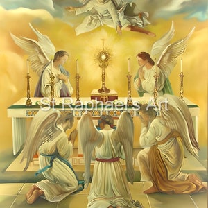 Blessed Sacrament Adoration of the Angels Benediction Catholic Art ...