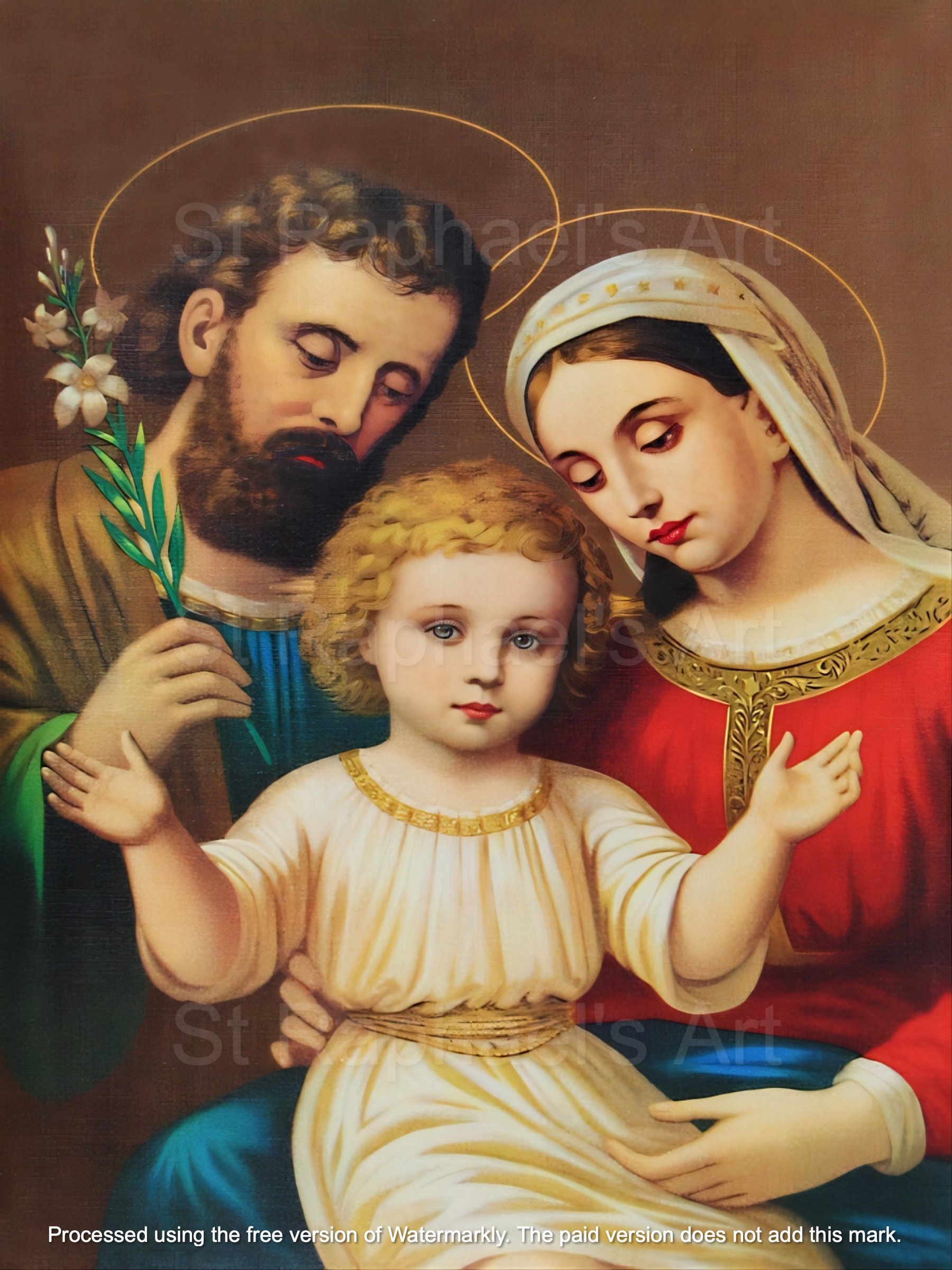 Holy Family Art Print, Catholic Digital Downloads X5 - Etsy