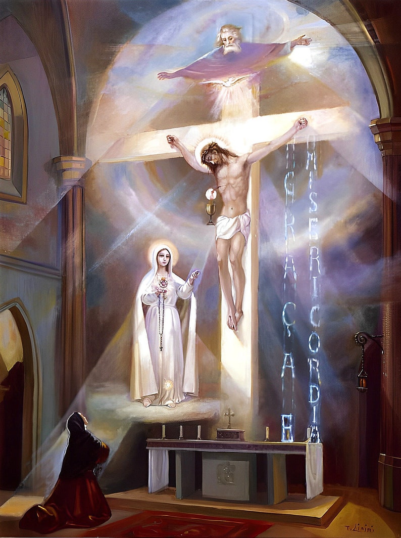 Virgin Mary Blessed Trinity Father Son Holy Ghost Heaven - Etsy