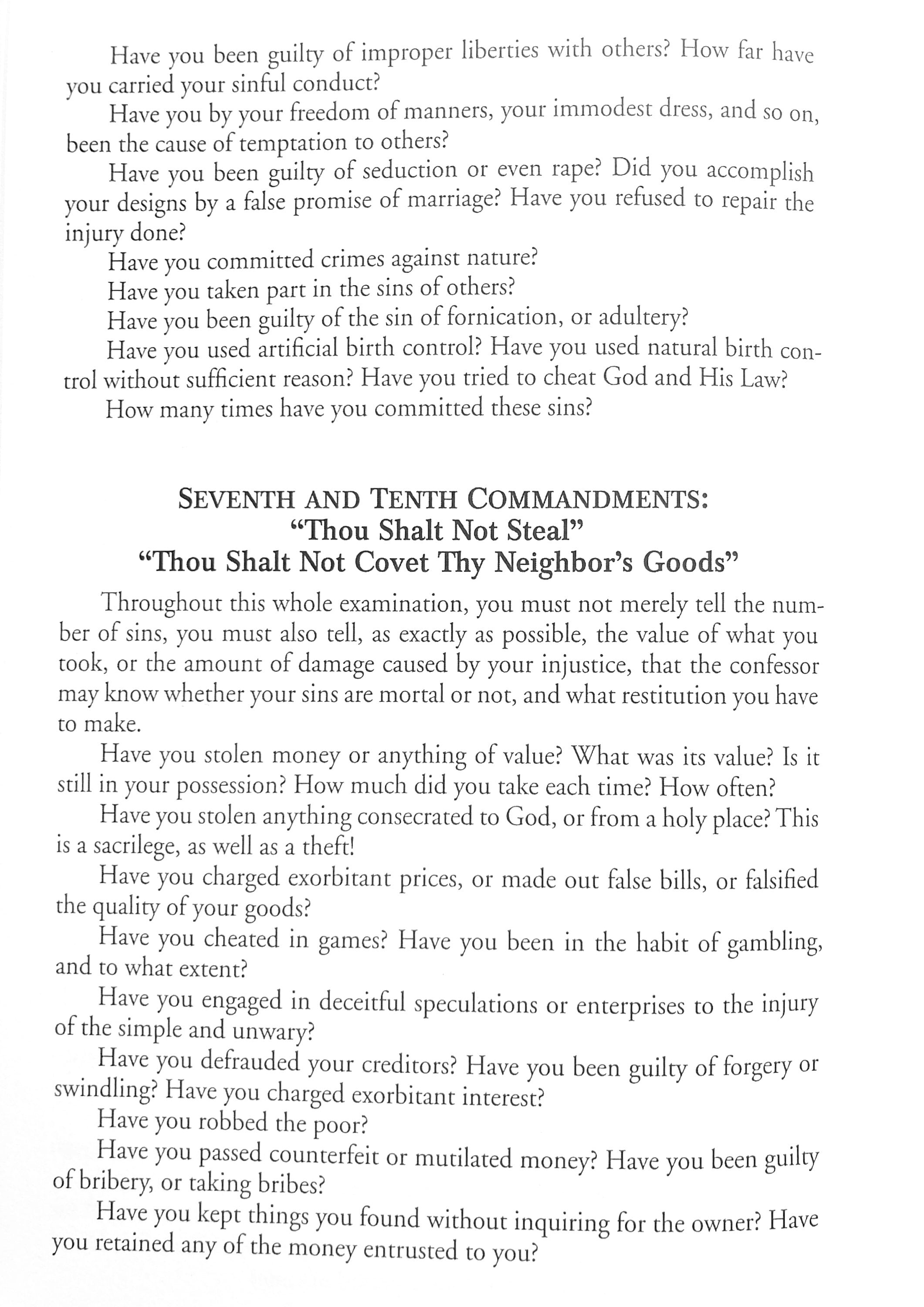 Catholic Confession Manual General Confession St Ignatius Retreat Sin ...