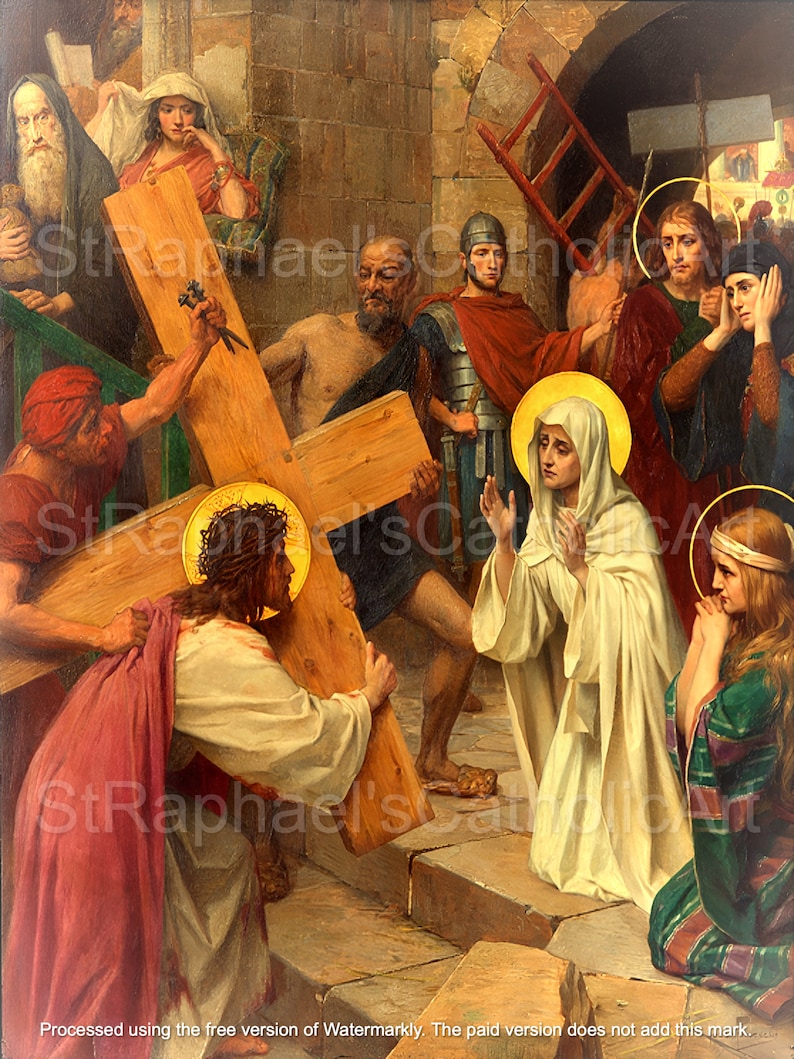 Jesus Meets His Mother 4th Station of the Cross Restored Vintage ...