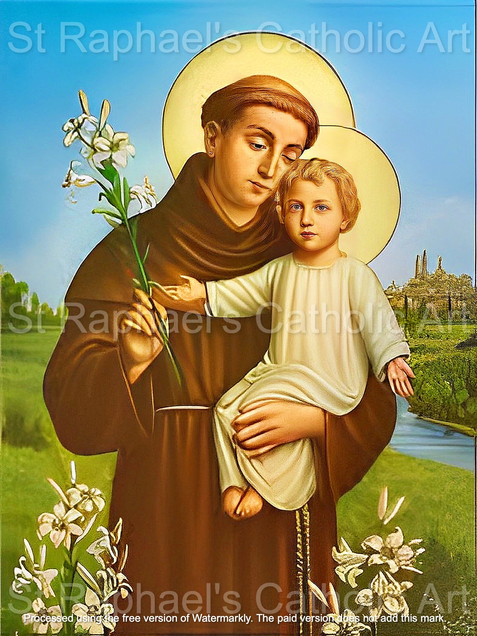 St Anthony Child Jesus Catholic Art Pictures Saint X5 Digital - Etsy