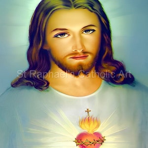 Divine Mercy - Sacred Heart - Jesus - Love - Catholic Art - Digital ...