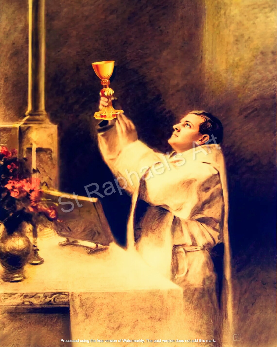 Catholic Holy Sacrifice of the Mass Jesus on the Altar Consecration of ...