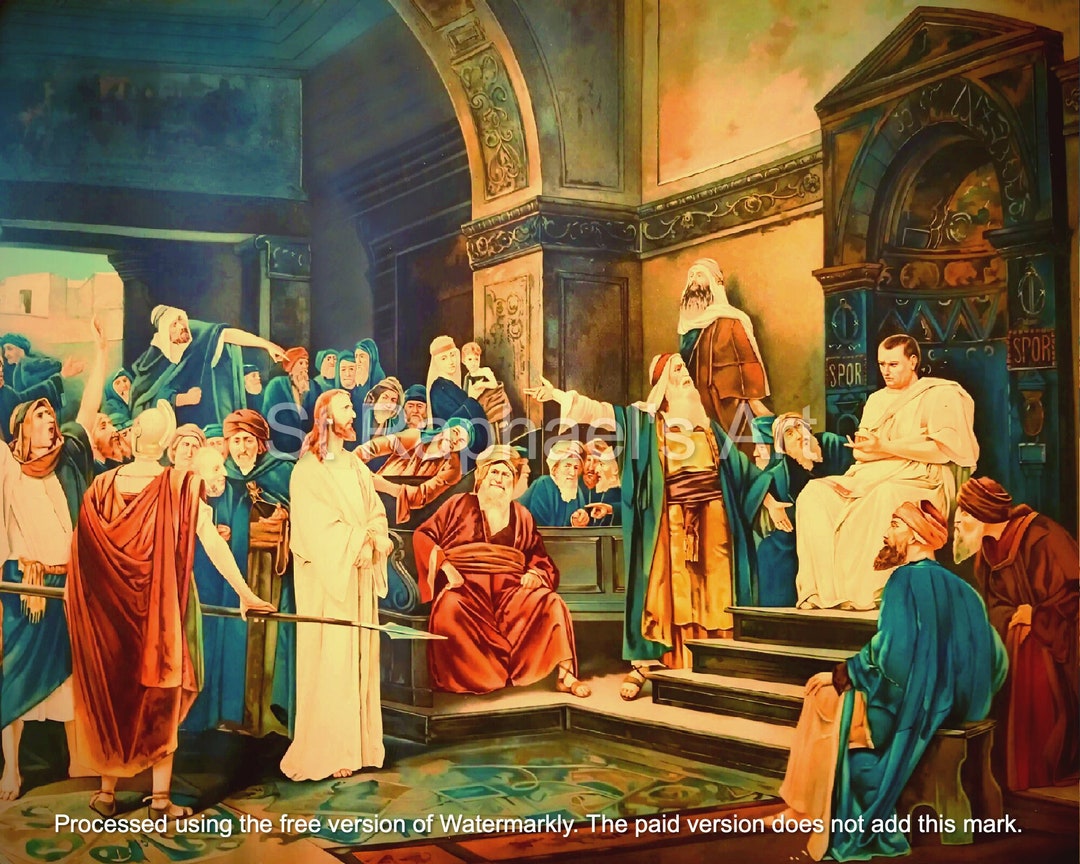 Jesus Condemned to Death Pontius Pilot Way of the Cross Good Friday ...