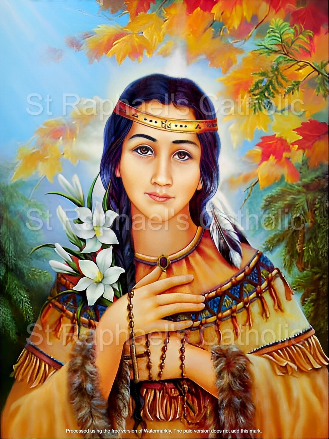 Kateri Tekakwitha American Indian Lily of the Mohawks Catholic Saint - Etsy