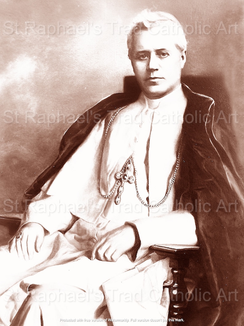Pope Saint Pius X Holy Picture, Traditional Catholic Art (digital ...