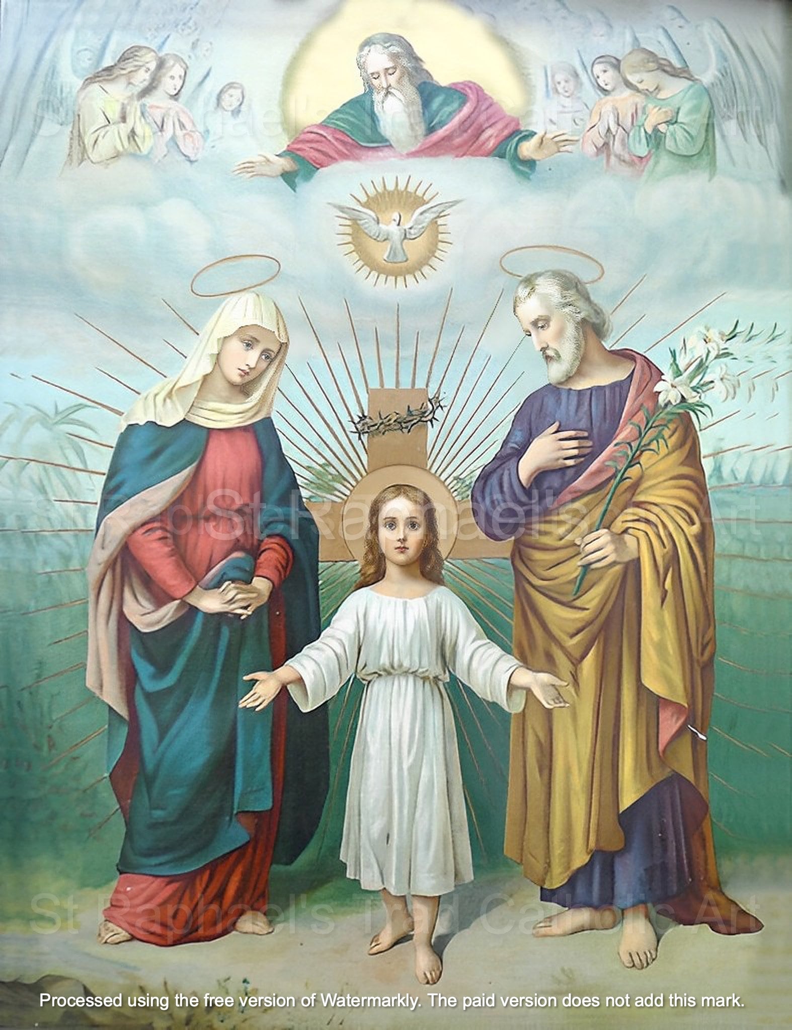Catholic Holy Family Blessed Trinity Frindolin Leiber 19th Century ...