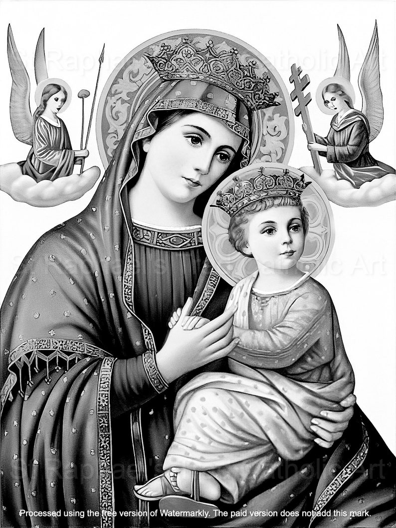 Virgin Mary Icon - Child Jesus - Digital Downloads - Catholic Art - Etsy