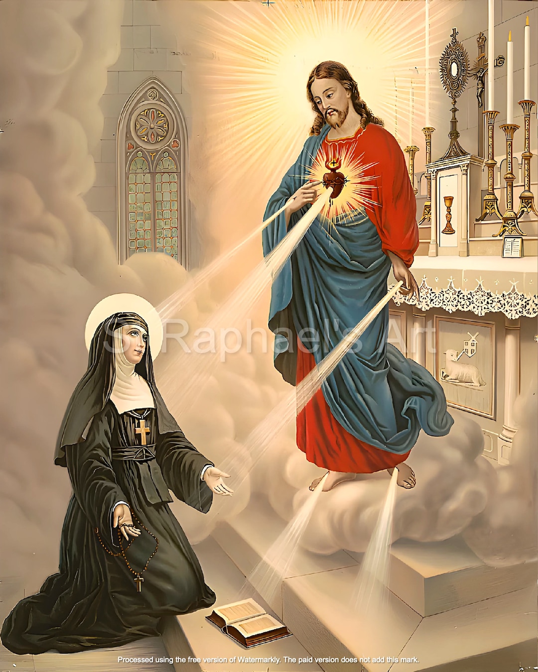 Sacred Heart Devotion First Friday Jesus St Margaret Mary Picture ...