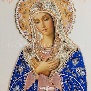 Virgin Mary Icon Print, Catholic Art, Our Lady (digital Download) - Etsy