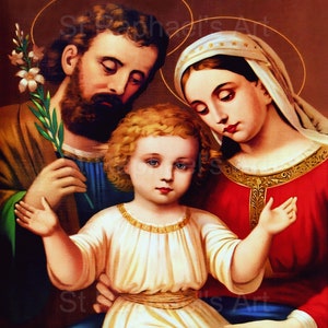 Holy Family Art Print, Catholic Digital Downloads X5 - Etsy