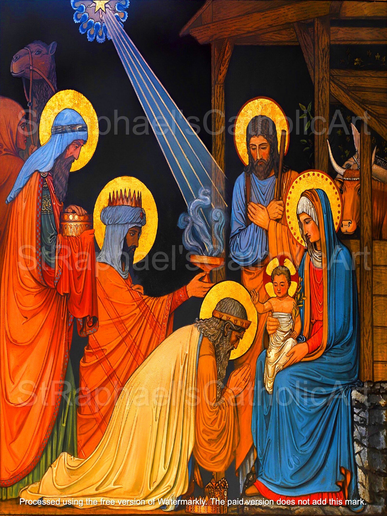 Three Kings the Epiphany Christmas Nativity Birth of Jesus Bethlehem ...