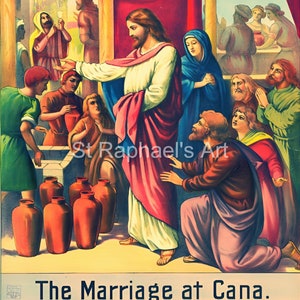 Jesus Marriage Feast at Cana Life of Christ Wedding Matrimony Miracle ...