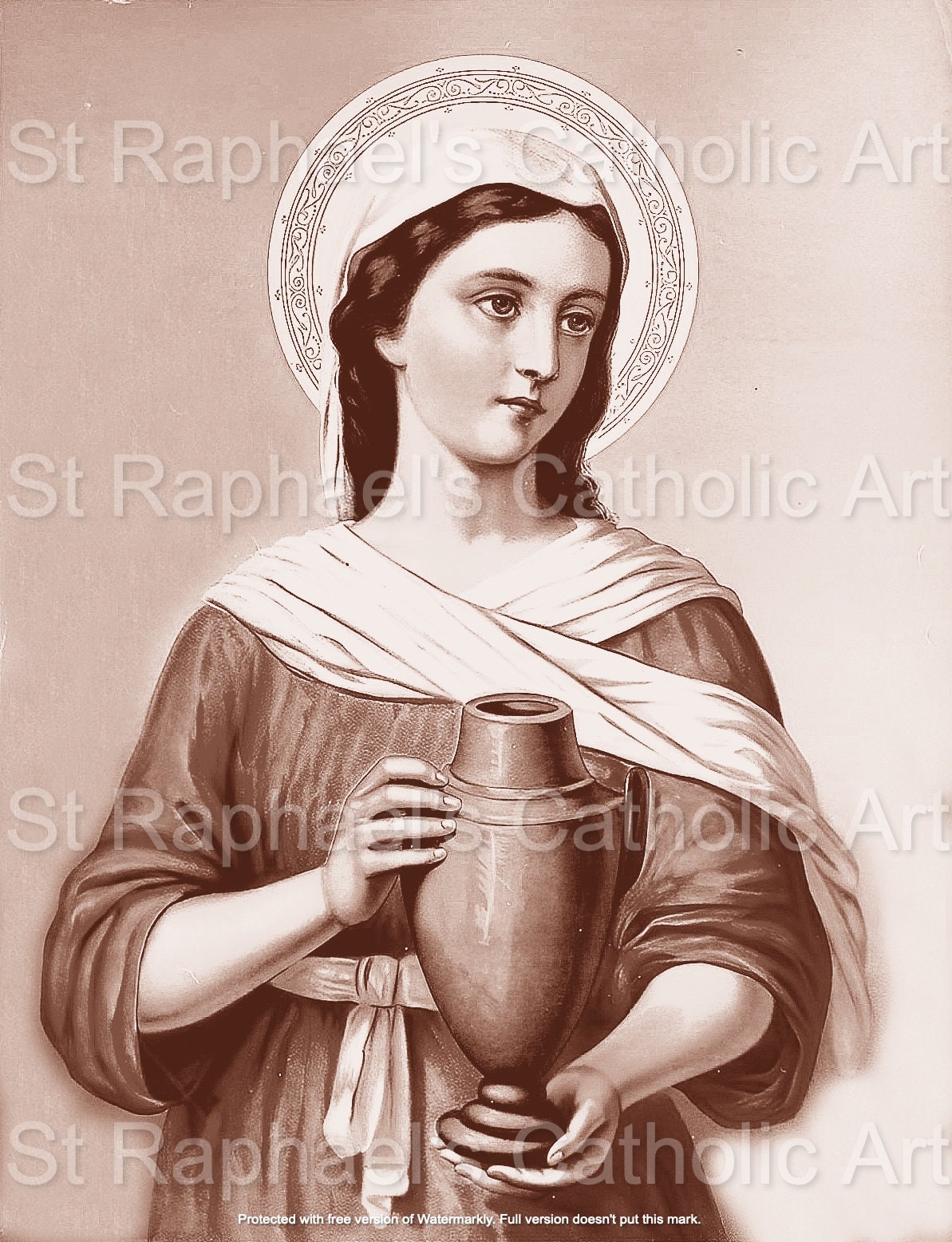 St Martha Patron Saint Catholic Holy Picture and Novena Prayer Digital ...