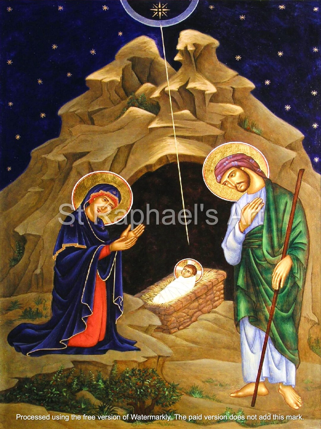 Nativity Icon Christmas Virgin Mary Child Jesus Orthodox Christianity ...