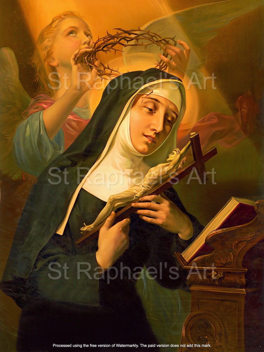Saint Rita of Cascia Crucifix of Jesus Nun Holy Digital Downloads - Etsy