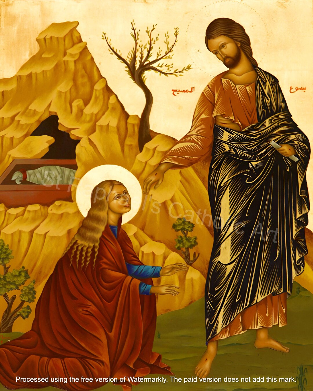 St Mary Magdalen With Jesus Icon Digital Downloads Holy Pictures ...