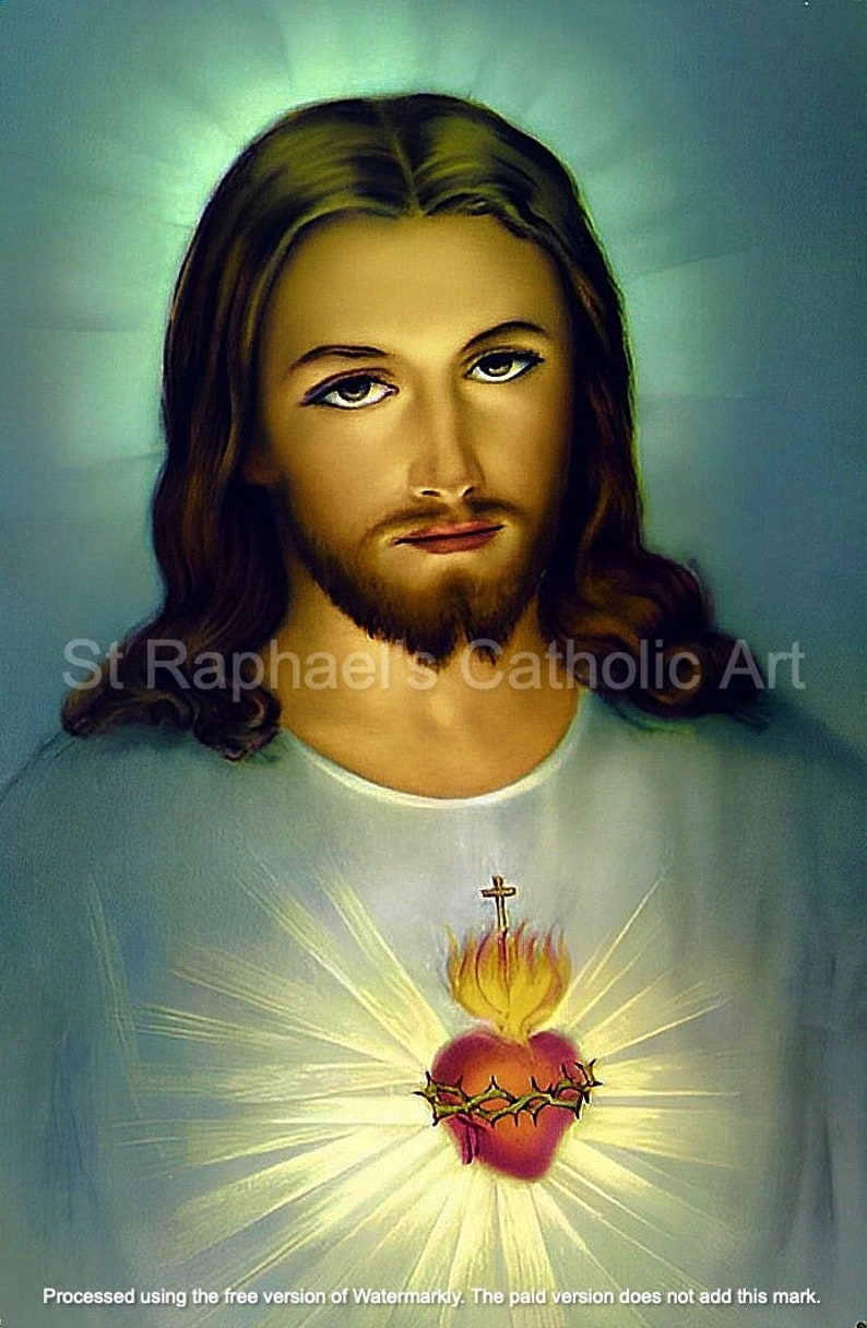 Divine Mercy Sacred Heart Jesus Love Catholic Art Digital Downloads - Etsy
