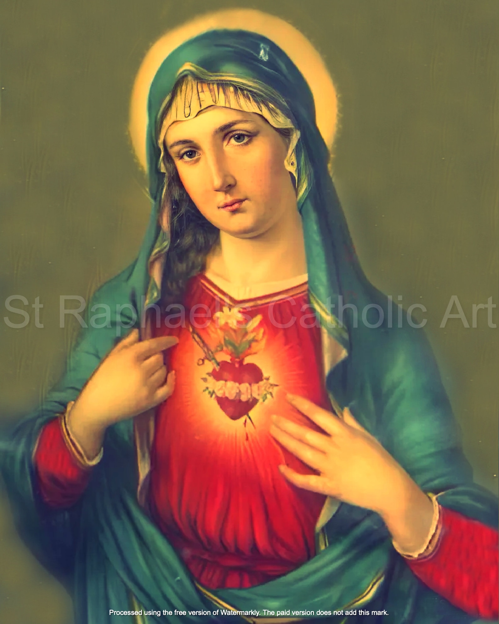 Sorrowful Heart of Virgin Mary Catholic Holy Picture Digital - Etsy