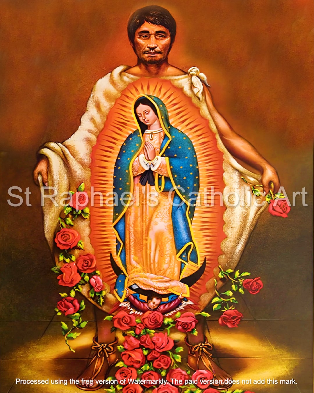 St Juan Diego Our Lady of Guadalupe Catholic America Mexico Virgin Mary ...
