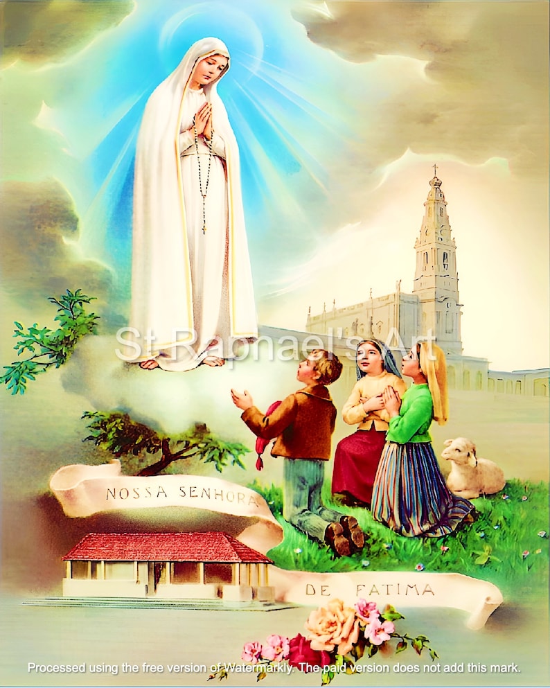 Our Lady of Fatima Digital Downloads X3 Virgin Mary Apparition Pictures ...