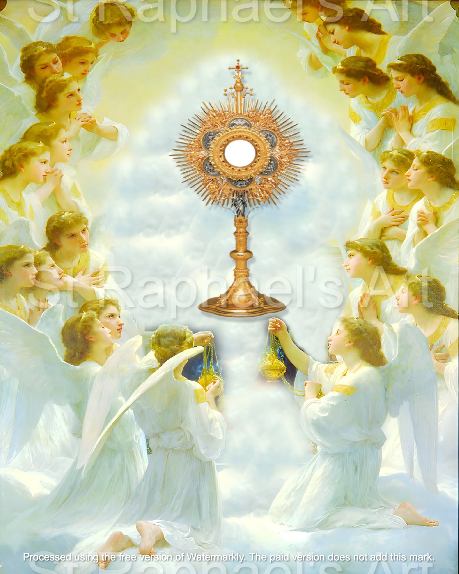 Adoration of Holy Eucharist - Angels - Catholic Benediction - Blessed ...