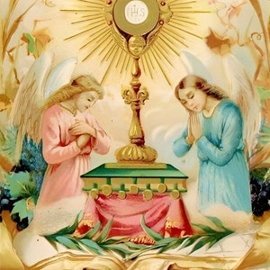 Adoration of Angels Print – Catholic Holy Mass Art (digital Download ...