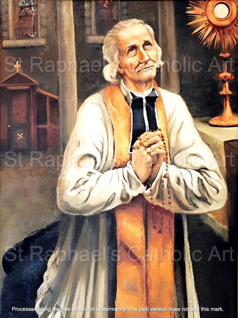 St John Vianney Cure of Ars Catholic Saint Feast Day Blessed Sacrament ...