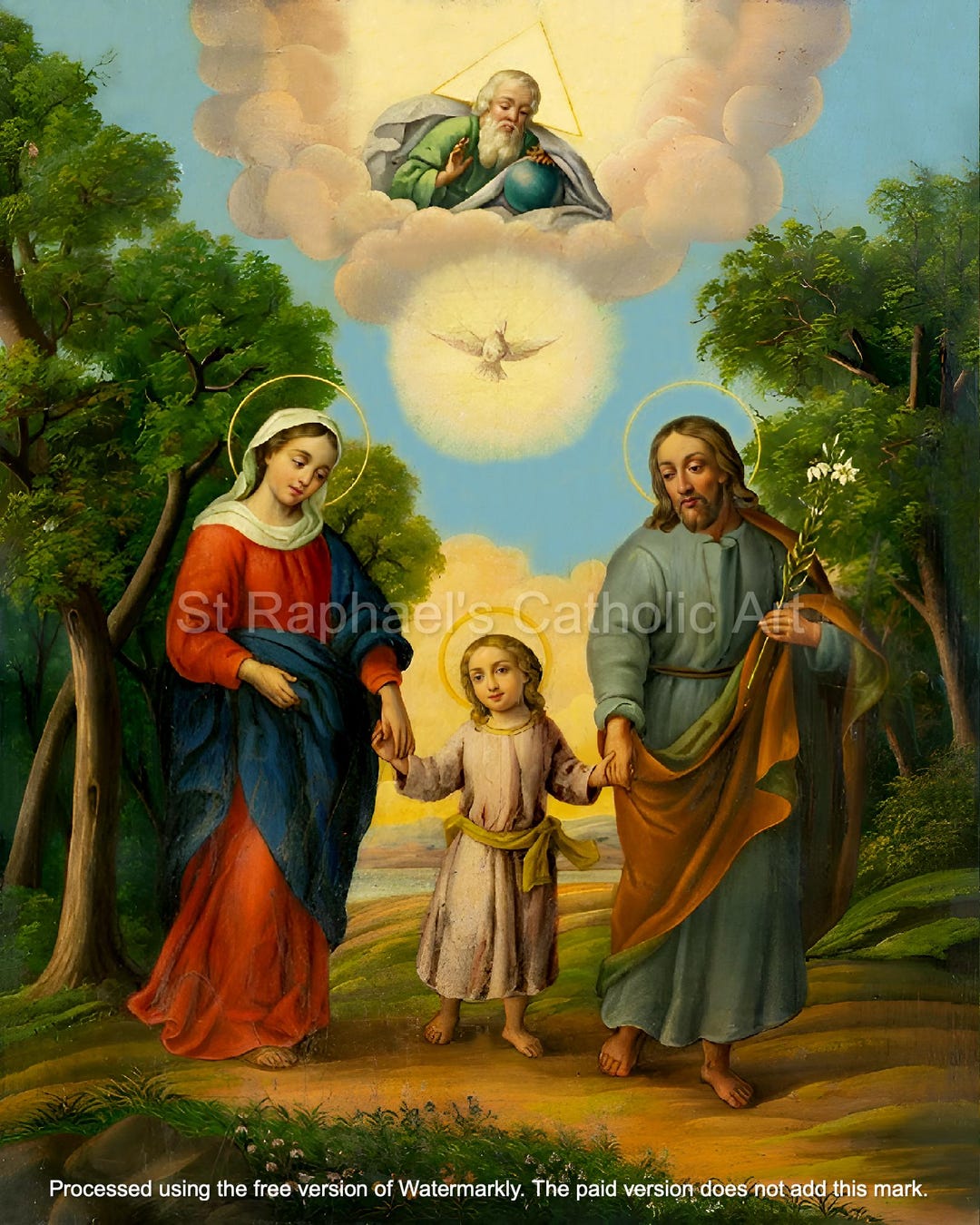 Holy Family Jesus Mary and Joseph Catholic Feast Day Holy Picture ...