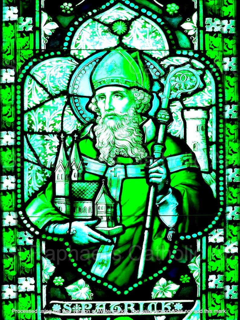 Saint Patrick Art Digital Download Traditional Catholic Ireland Irish ...