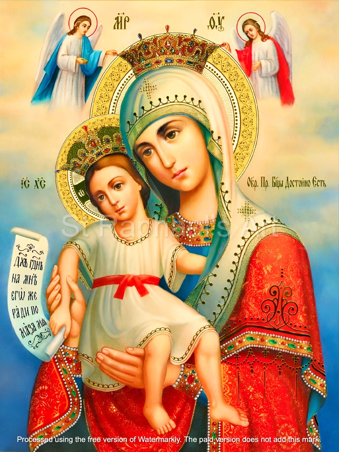 Virgin Mary Icon Beautiful Our Lady Digital Downloads - Etsy