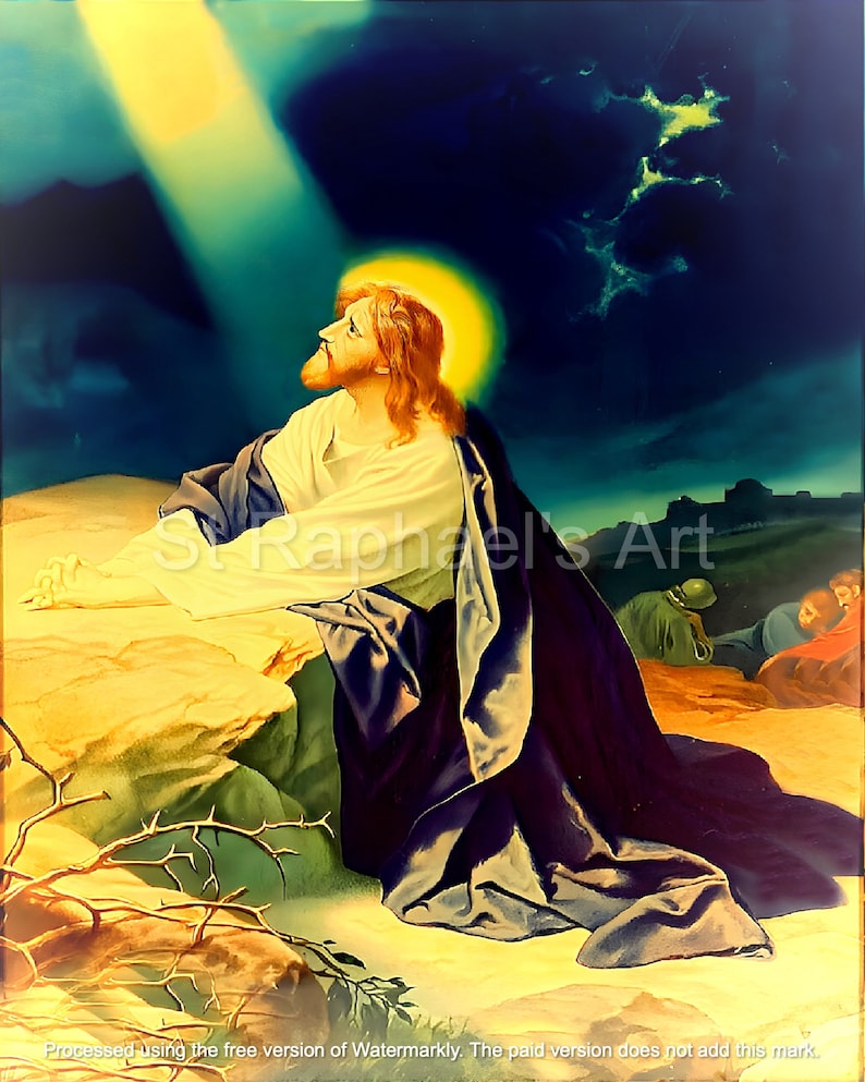 Jesus Agony in the Garden of Gethsemane Passion of Our Lord, Holy Week ...