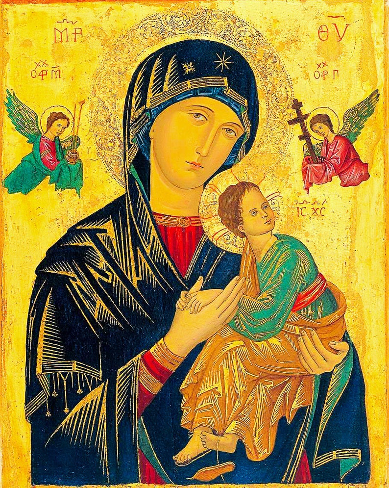 Our Lady of Perpetual Succour Icon, Virgin Mary and Jesus (digital ...