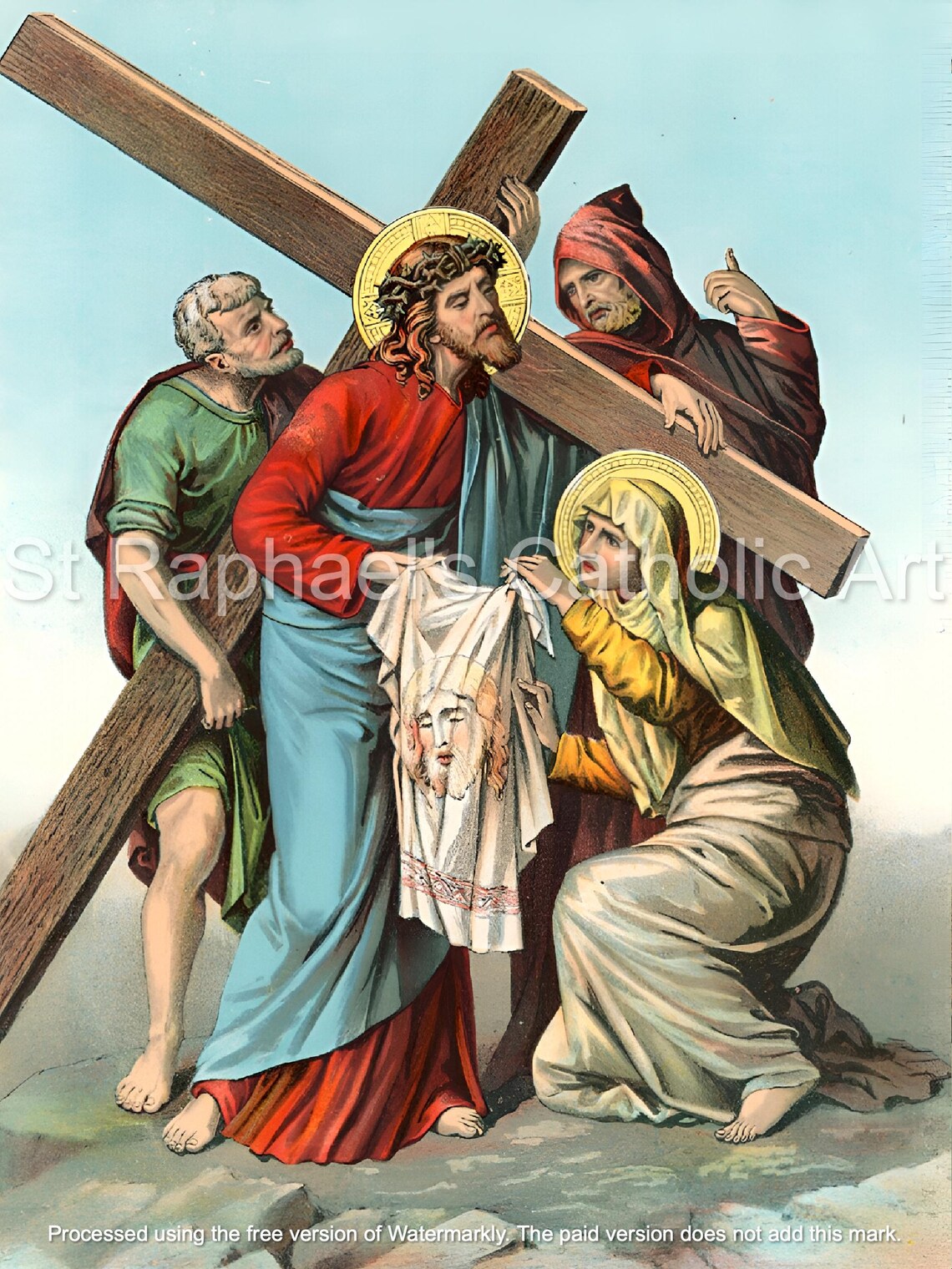 Way of the Cross Stations Crucifixion Passion of Jesus Stations 6 - 10 ...