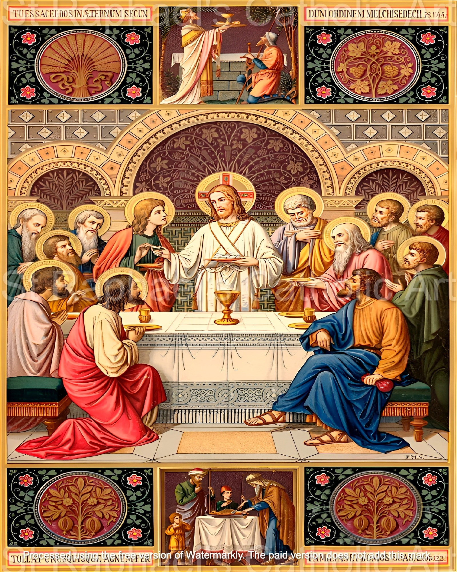 Jesus Last Supper Holy Communion Catholic Sacrifice of the Mass ...