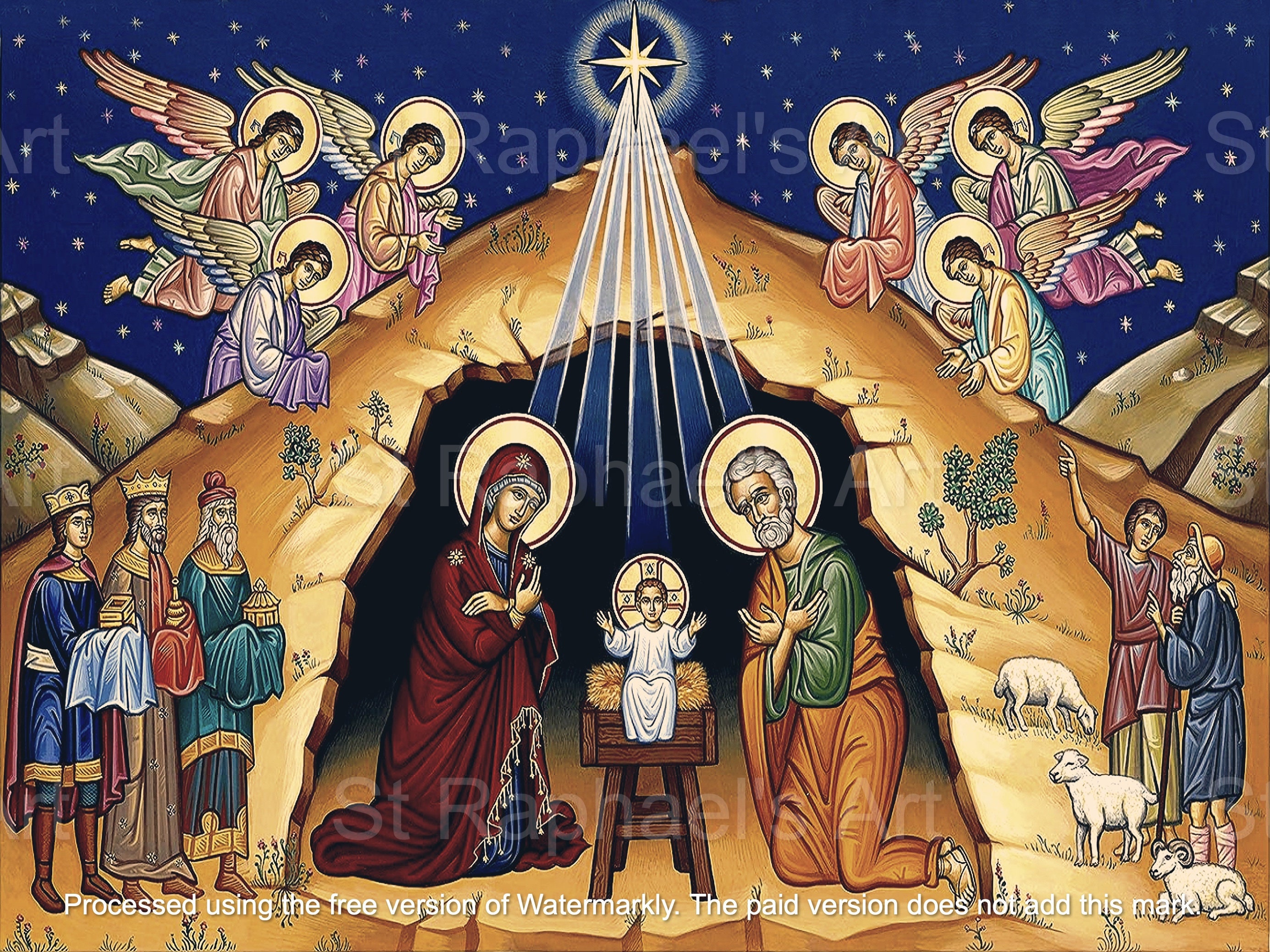 Nativity Christmas Icon Holy Orthodox Christian Catholic Digital ...